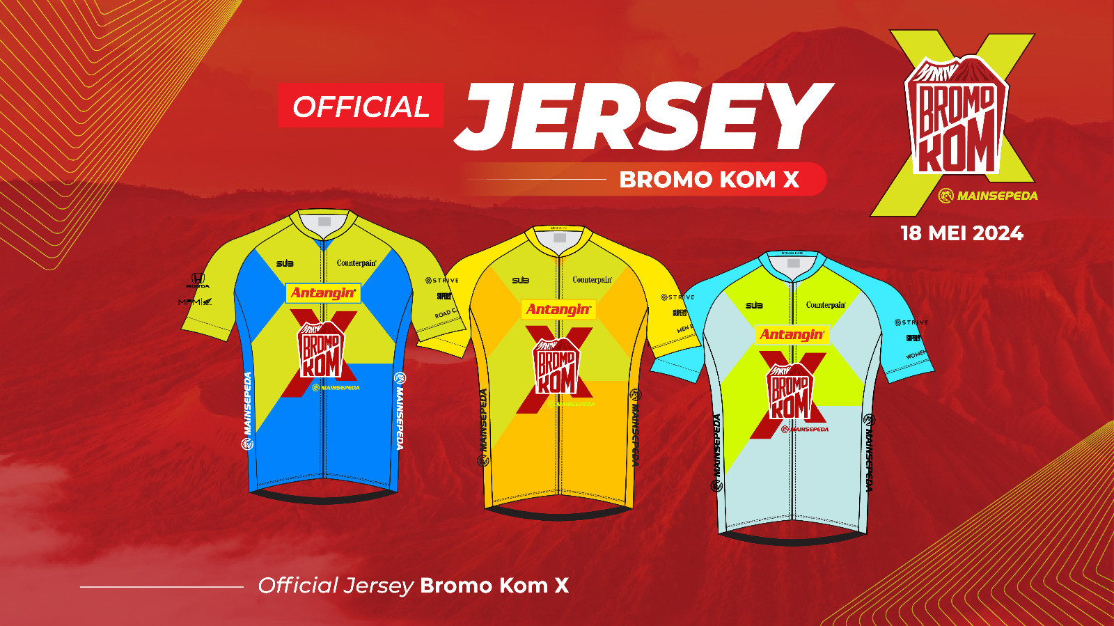 Jersey Bromo KOM X: Jersey Ikonik Penanda Edisi Kesepuluh Bromo KOM ...